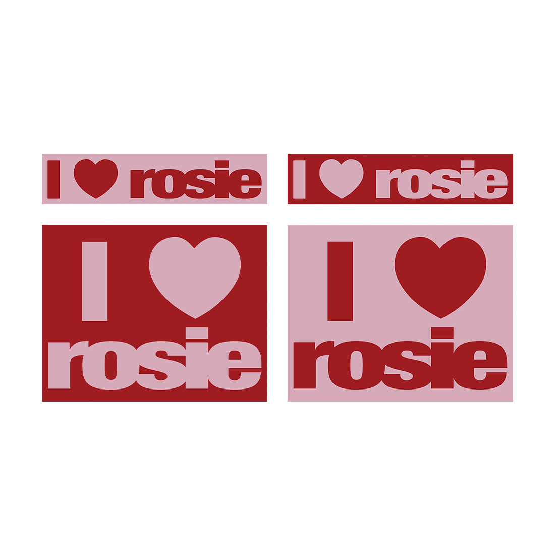 i heart rosie’ box logo sticker set | ROSÉ Official Shop